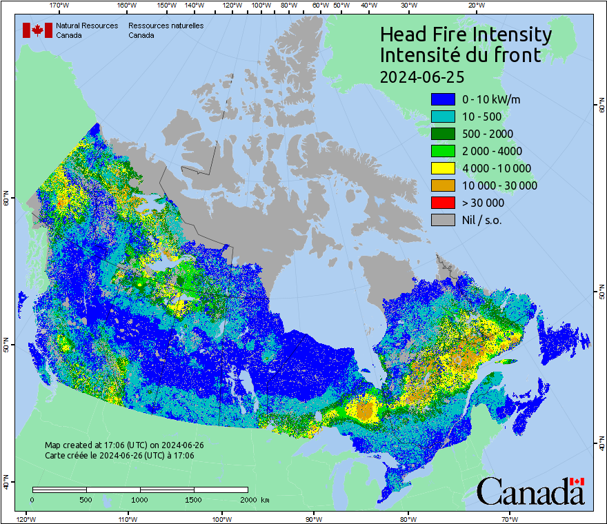 Canadian Wildland Fire Information System | Fire Behavior Maps