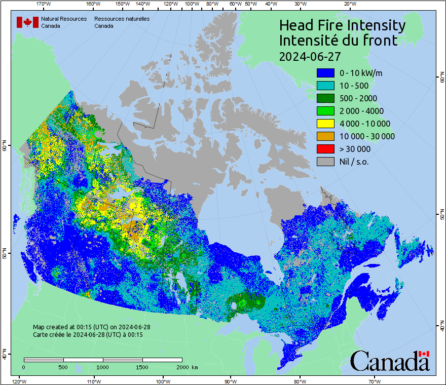 Canadian Wildland Fire Information System | Fire Behavior Maps