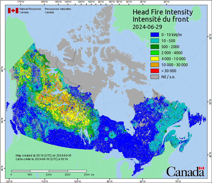 Canadian Wildland Fire Information System | Fire Behavior Maps