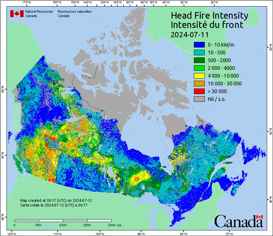 Canadian Wildland Fire Information System | Fire Behavior Maps