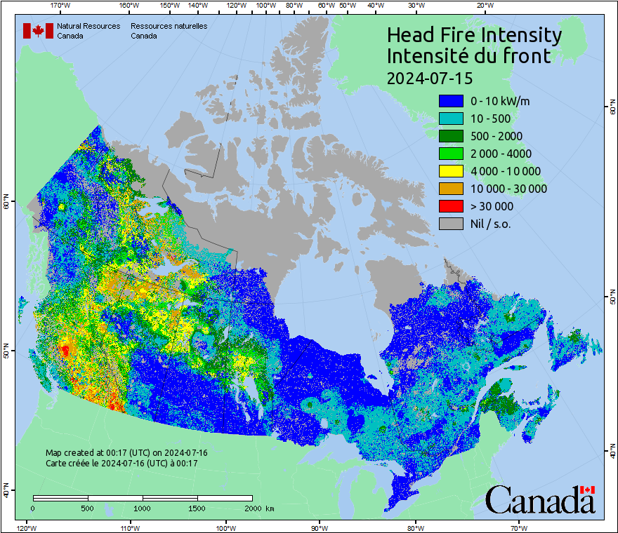 Canadian Wildland Fire Information System | Fire Behavior Maps