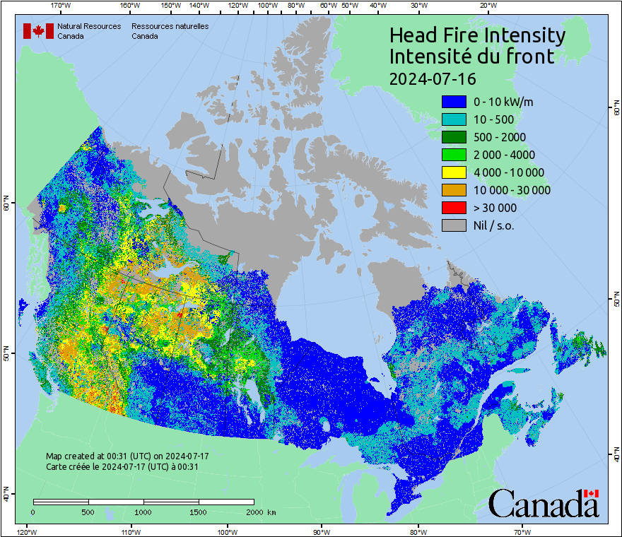 Canadian Wildland Fire Information System | Fire Behavior Maps