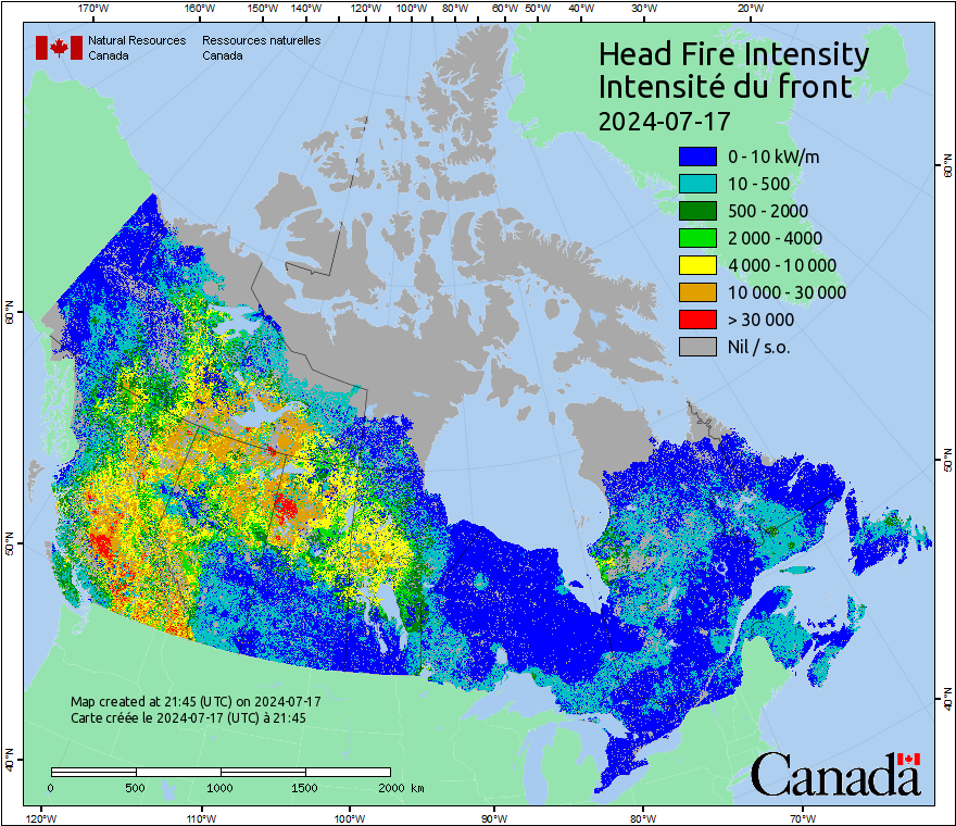 Canadian Wildland Fire Information System | Fire Behavior Maps