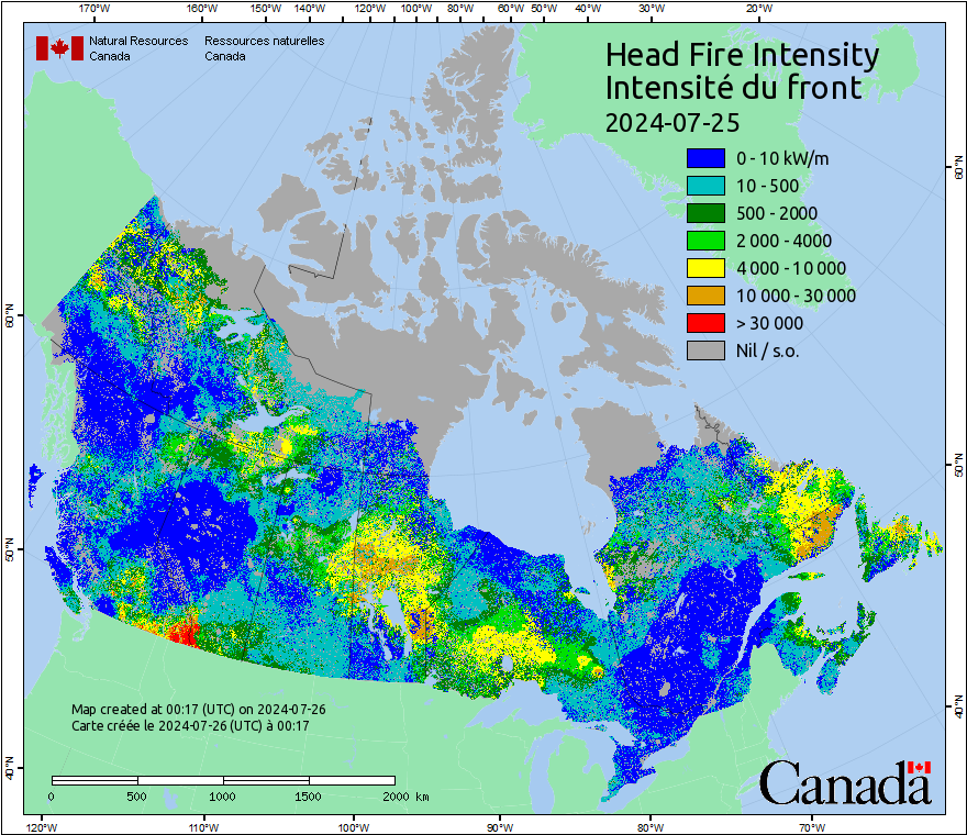Canadian Wildland Fire Information System | Fire Behavior Maps