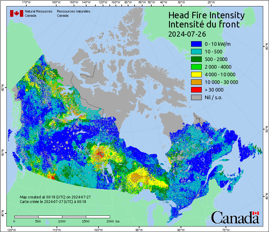 Canadian Wildland Fire Information System | Fire Behavior Maps