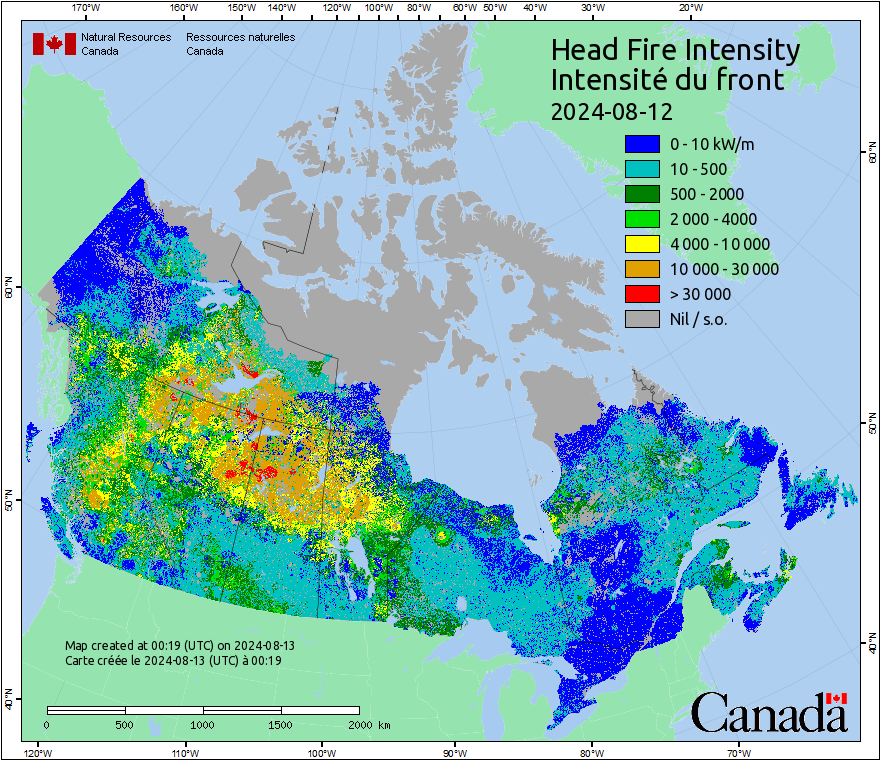 Canadian Wildland Fire Information System | Fire Behavior Maps