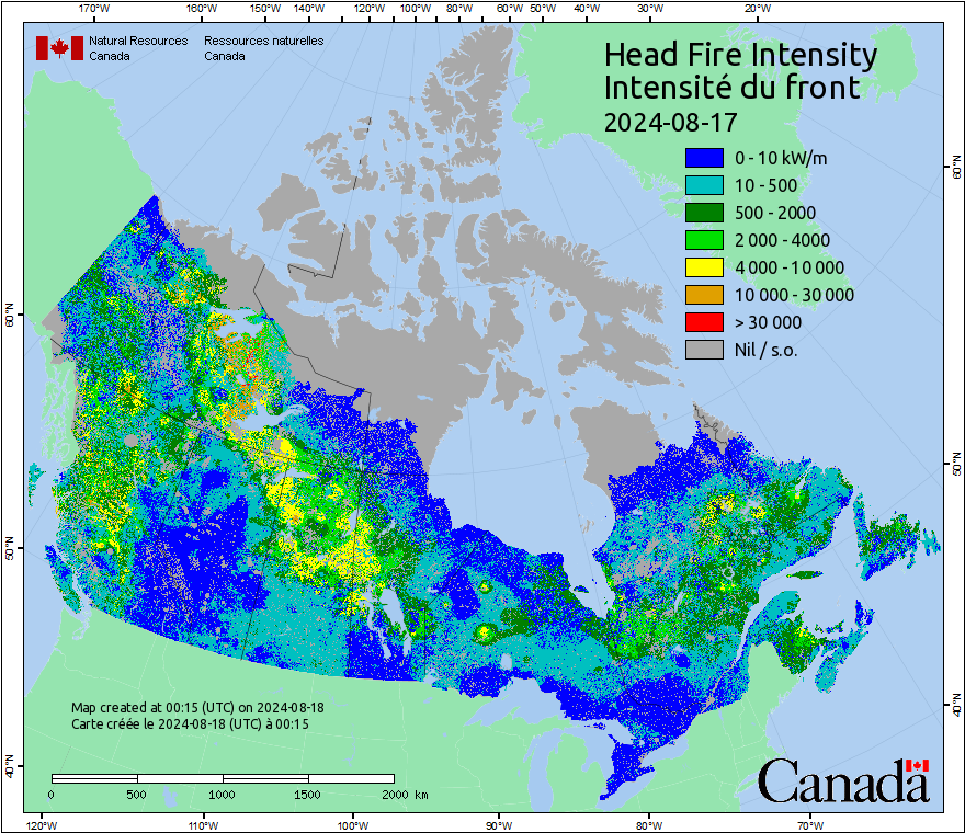 Canadian Wildland Fire Information System | Fire Behavior Maps