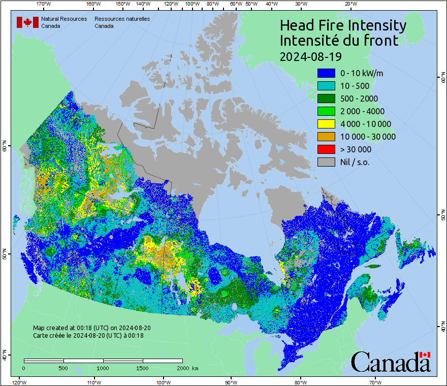 Canadian Wildland Fire Information System | Fire Behavior Maps