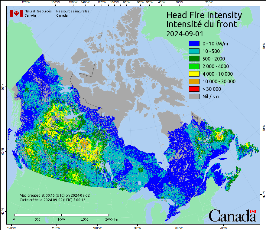Canadian Wildland Fire Information System | Fire Behavior Maps