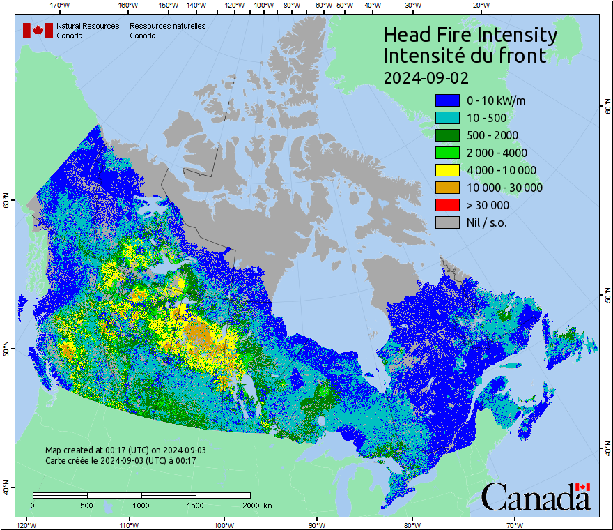 Canadian Wildland Fire Information System | Fire Behavior Maps