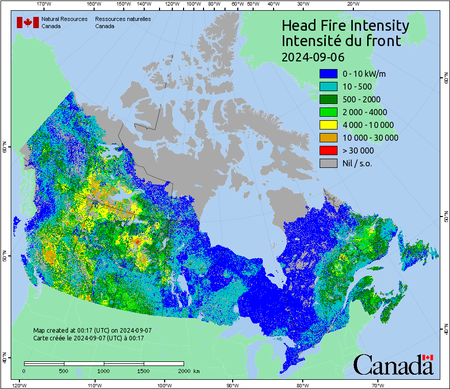 Canadian Wildland Fire Information System | Fire Behavior Maps