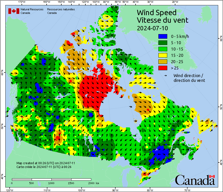 Canadian Wildland Fire Information System | Weather Maps