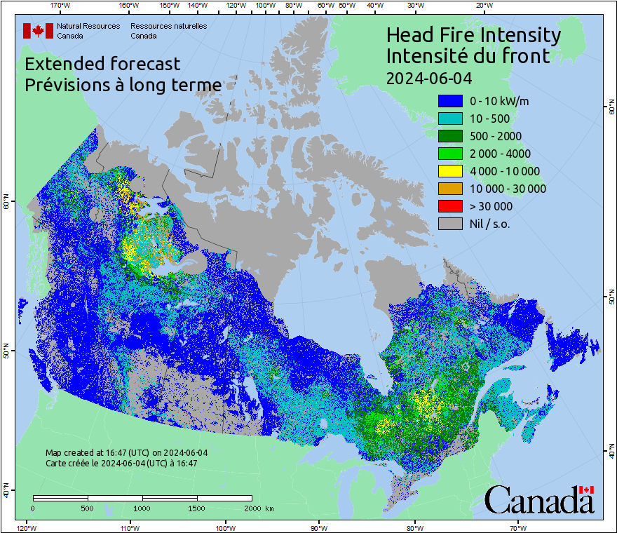 Canadian Wildland Fire Information System | Fire Behavior Maps