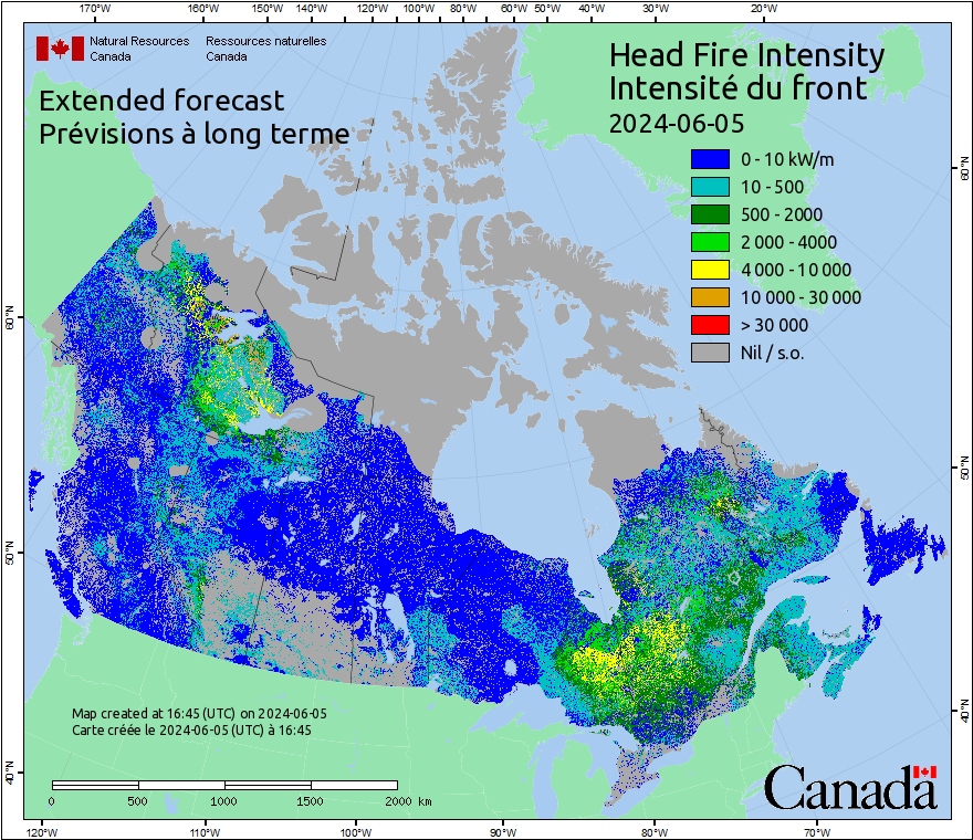 Canadian Wildland Fire Information System | Fire Behavior Maps