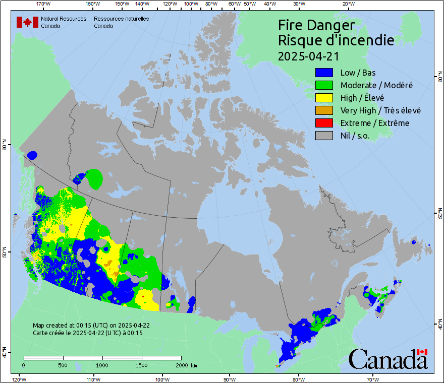 Canadian Wildland Fire Information System | Fire Weather Maps