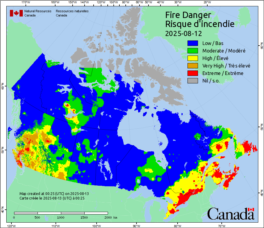 Canadian Wildland Fire Information System | Fire Weather Maps