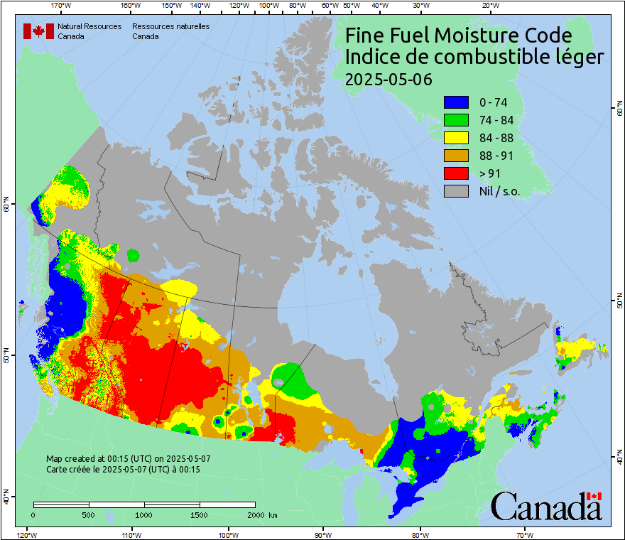 Canadian Wildland Fire Information System | Fire Weather Maps