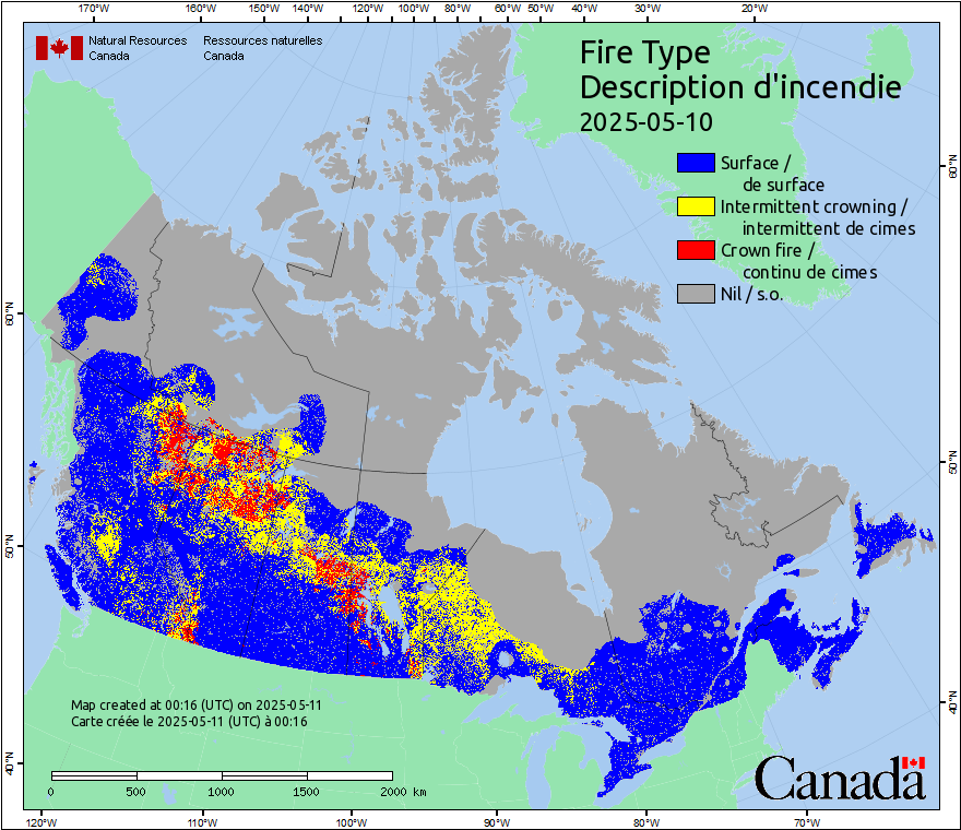 Canadian Wildland Fire Information System | Fire Behavior Maps