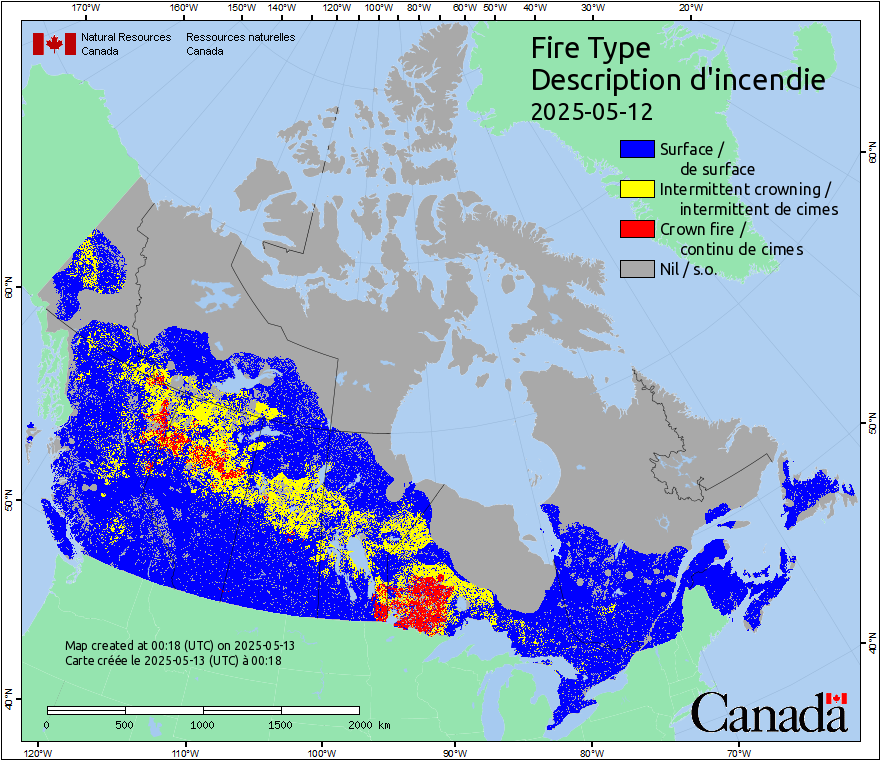 Canadian Wildland Fire Information System | Fire Behavior Maps