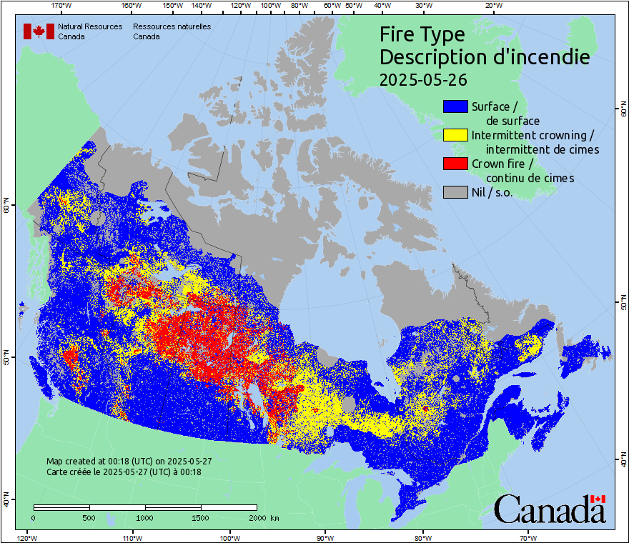Canadian Wildland Fire Information System | Fire Behavior Maps