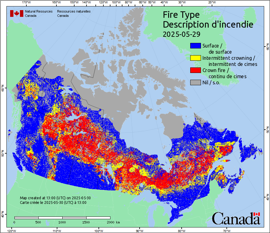 Canadian Wildland Fire Information System | Fire Behavior Maps