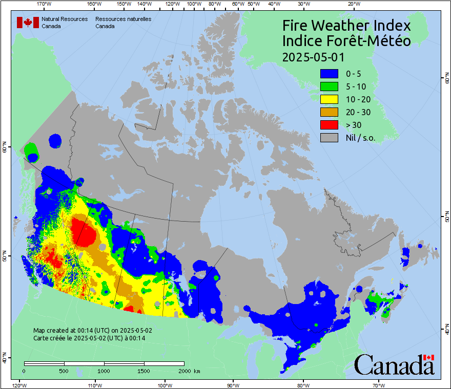 Canadian Wildland Fire Information System | Fire Weather Maps