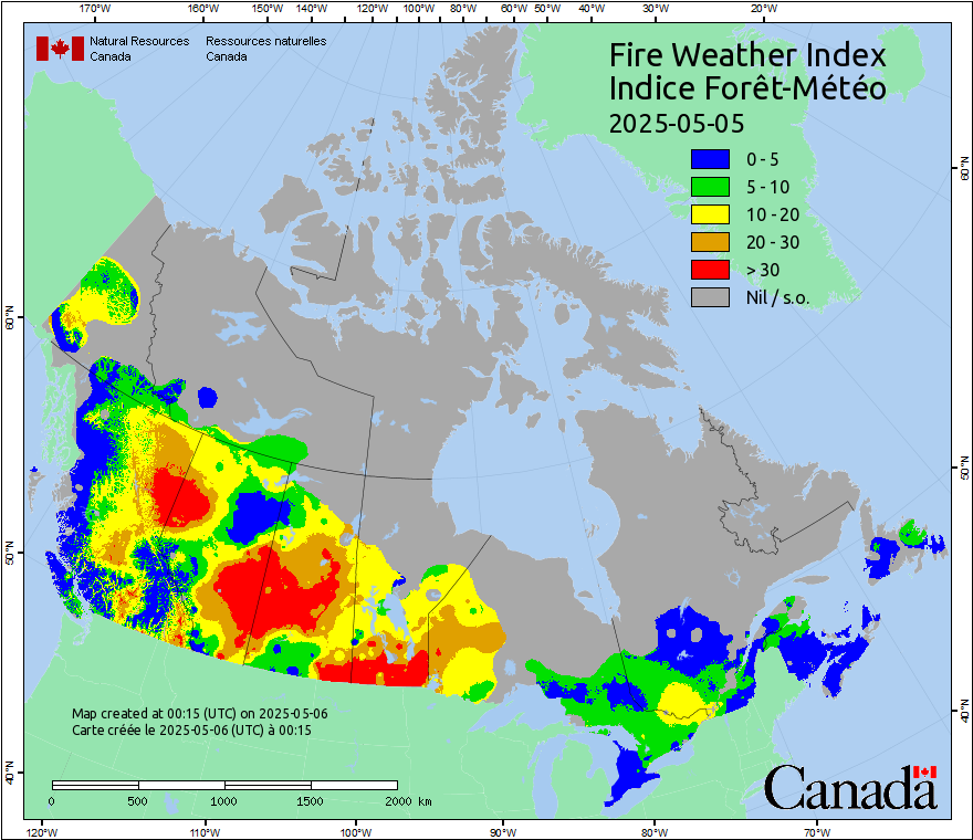 Canadian Wildland Fire Information System | Fire Weather Maps