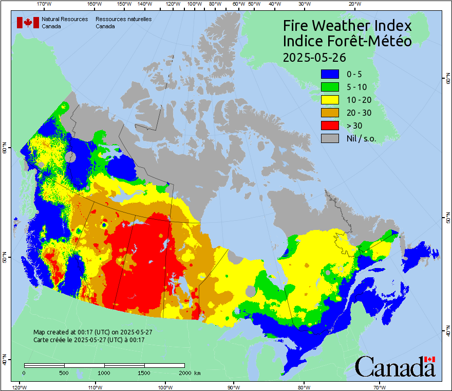 Canadian Wildland Fire Information System | Fire Weather Maps