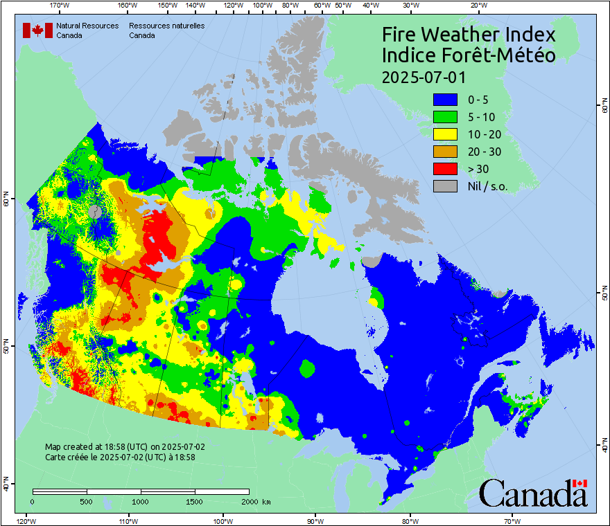 Canadian Wildland Fire Information System | Fire Weather Maps