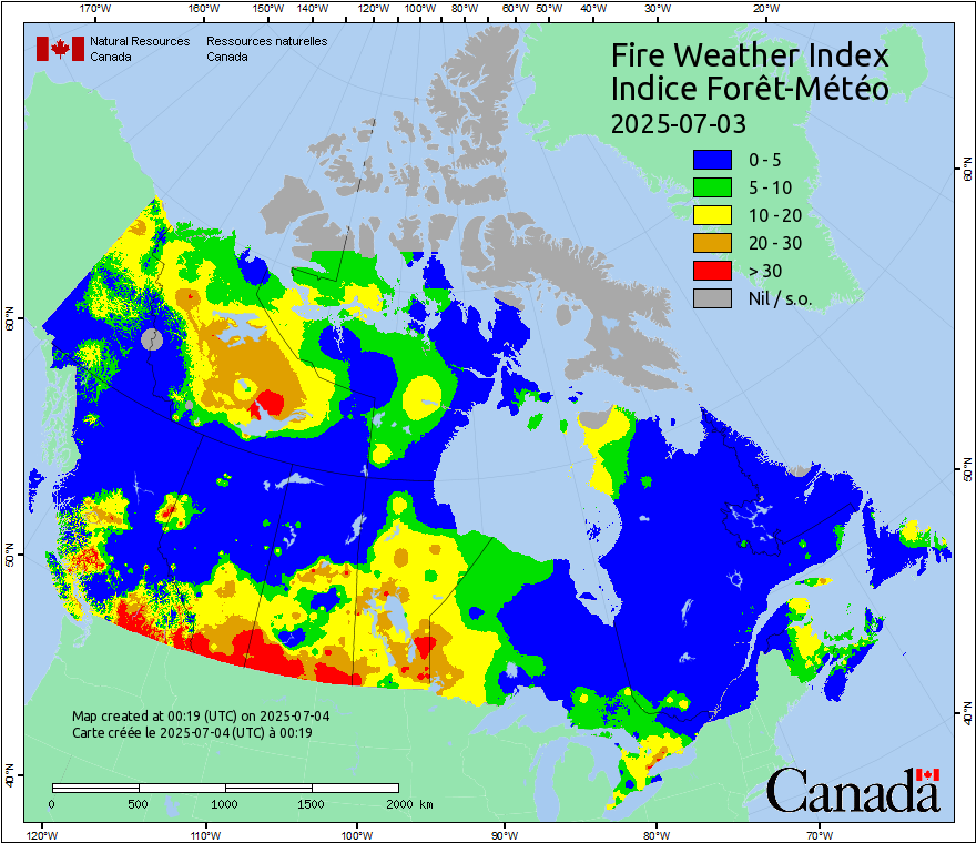 Canadian Wildland Fire Information System | Fire Weather Maps