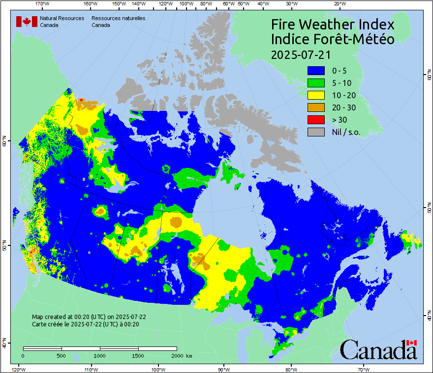 Canadian Wildland Fire Information System | Fire Weather Maps