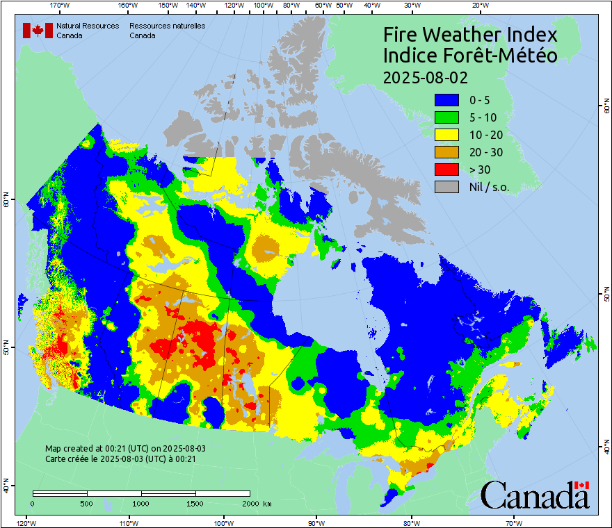 Canadian Wildland Fire Information System | Fire Weather Maps