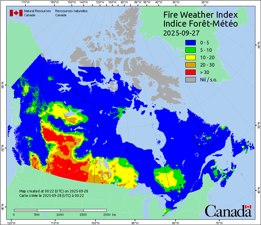 Canadian Wildland Fire Information System | Fire Weather Maps
