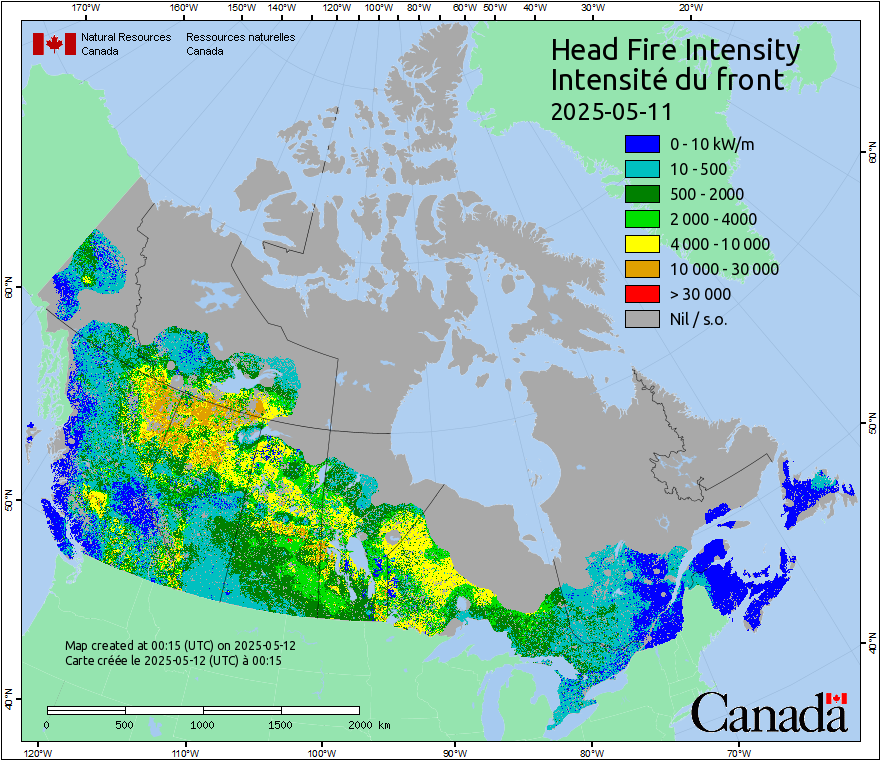 Canadian Wildland Fire Information System | Fire Behavior Maps