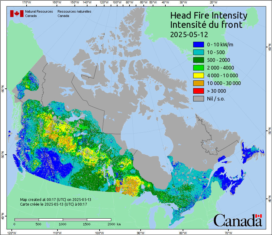 Canadian Wildland Fire Information System | Fire Behavior Maps