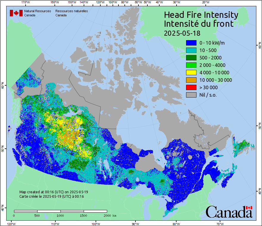 Canadian Wildland Fire Information System | Fire Behavior Maps
