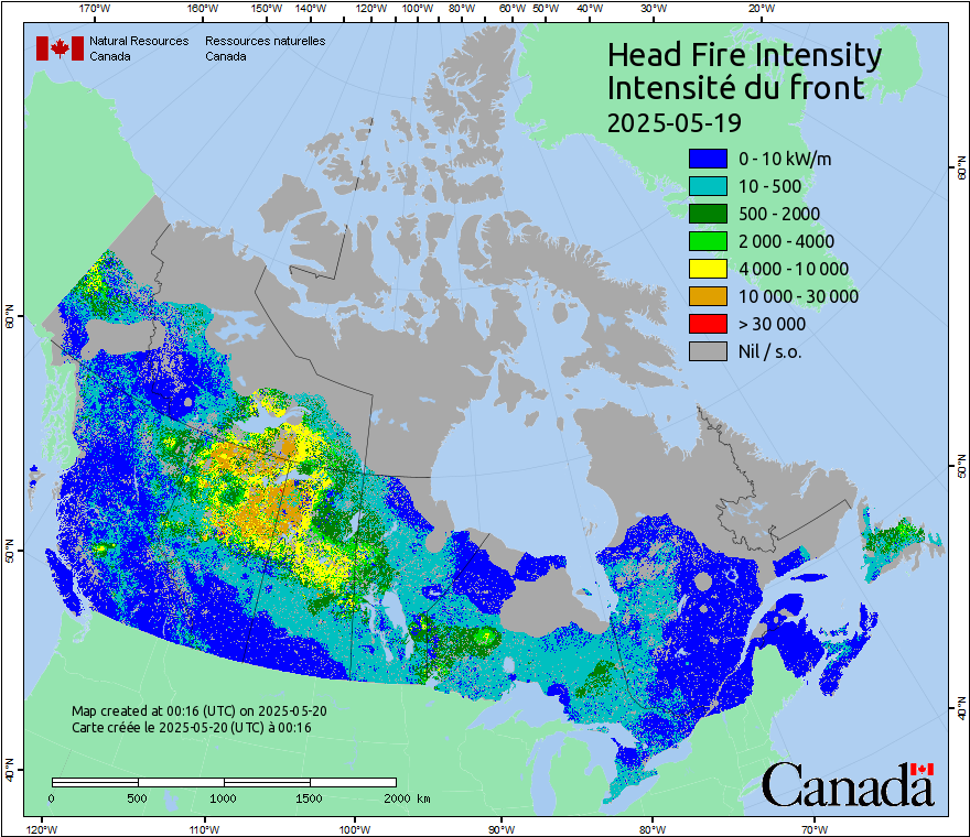Canadian Wildland Fire Information System | Fire Behavior Maps
