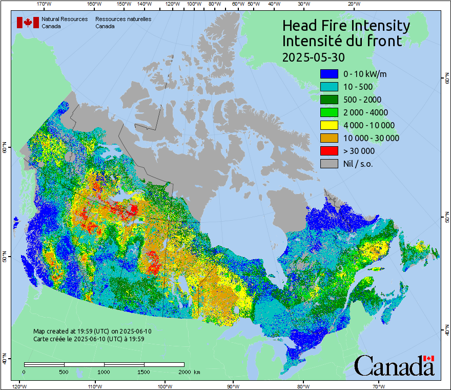Canadian Wildland Fire Information System | Fire Behavior Maps