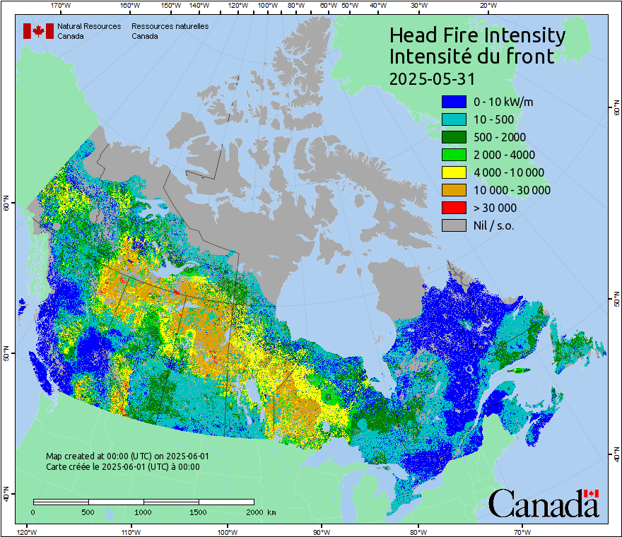 Canadian Wildland Fire Information System | Fire Behavior Maps