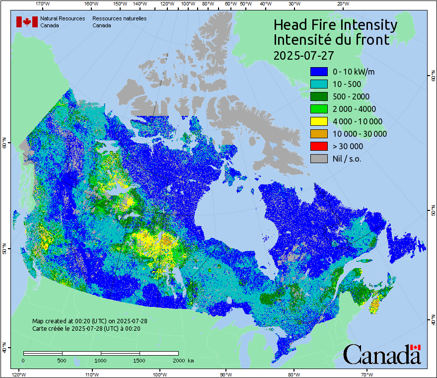 Canadian Wildland Fire Information System | Fire Behavior Maps