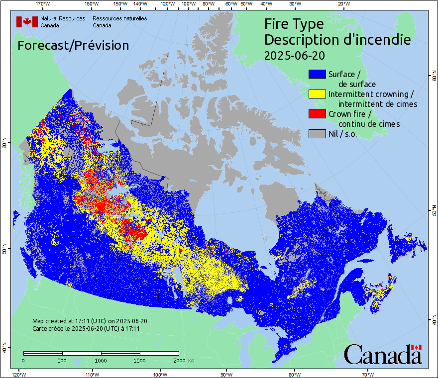 Canadian Wildland Fire Information System | Fire Behavior Maps