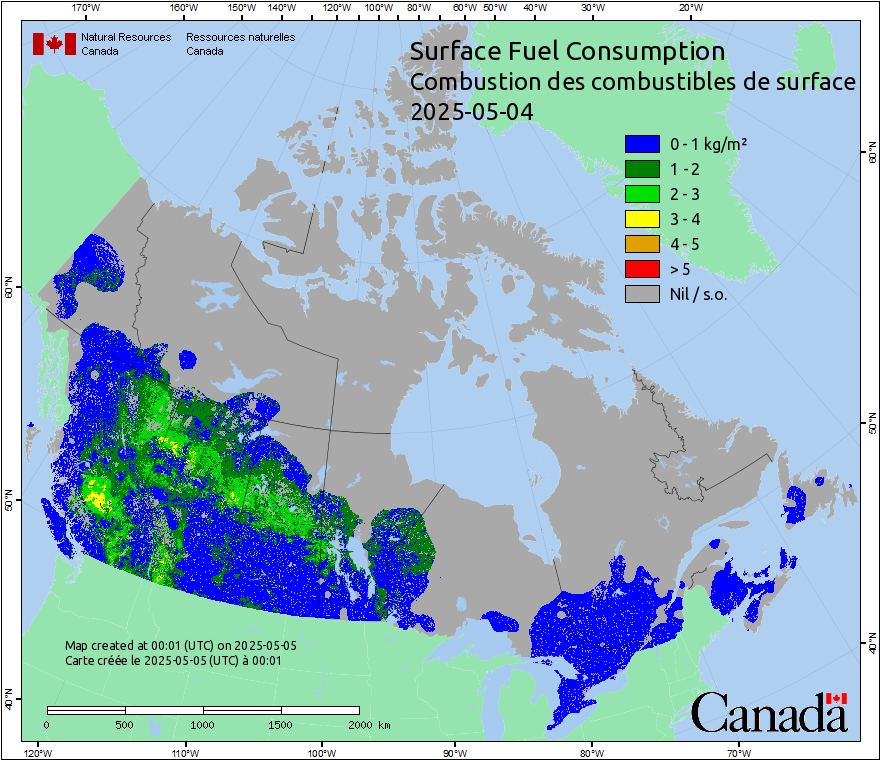 Canadian Wildland Fire Information System | Fire Behavior Maps