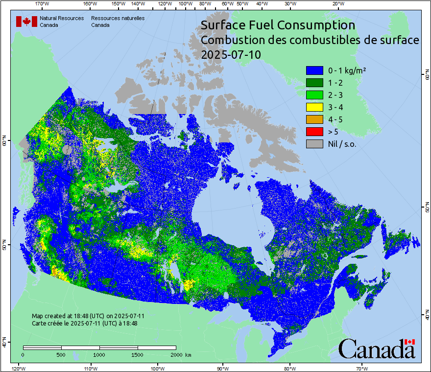 Canadian Wildland Fire Information System | Fire Behavior Maps