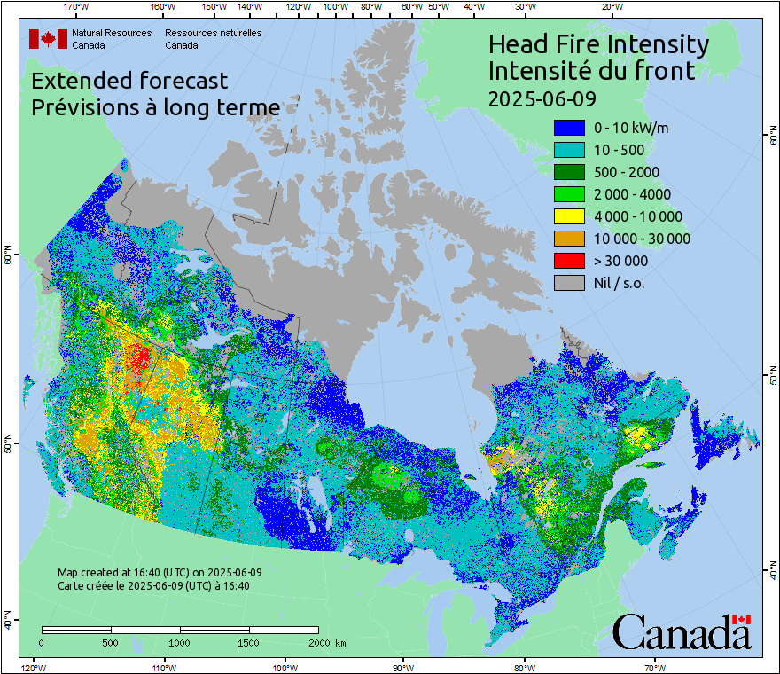 Canadian Wildland Fire Information System | Fire Behavior Maps