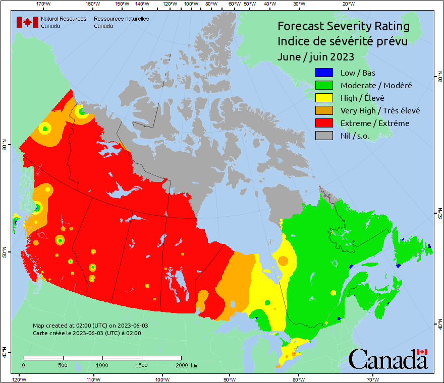 Canadian Wildland Fire Information System | Monthly and Seasonal Forecasts