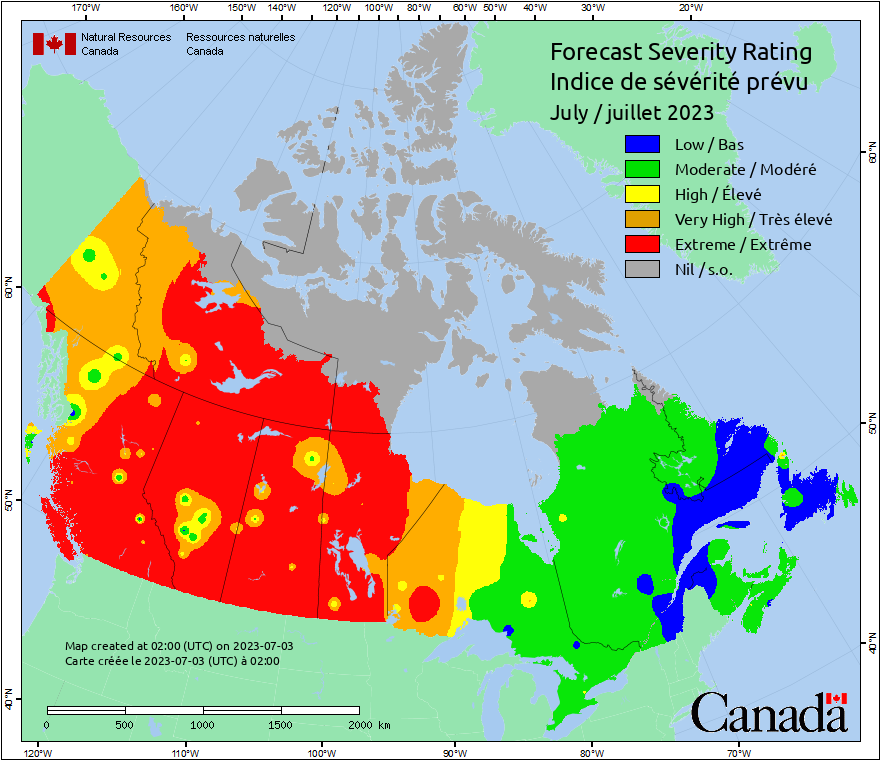 Canadian Wildland Fire Information System | Monthly and Seasonal Forecasts